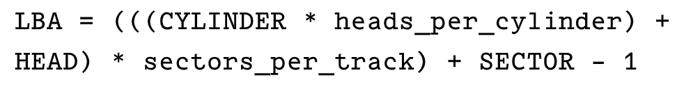 CHS vs. LBA addressing – Ben Kixmiller's DFIR Website